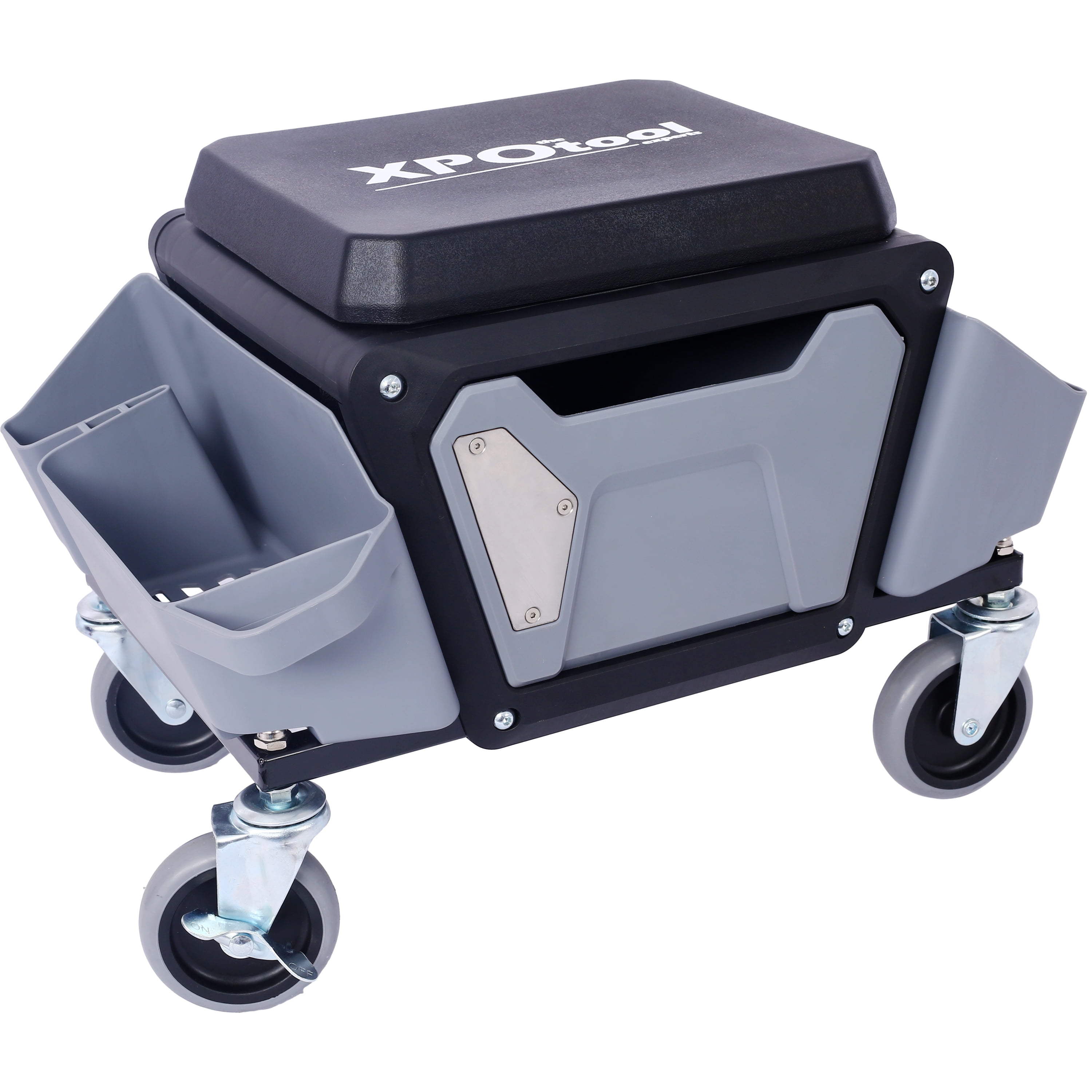 Heavy Duty Gray Rolling Creeper Stool with 330lbs Load Capability ...