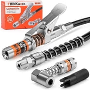 SHALL Mini Grease Gun Kit (3.52OZ, 3000PSI) with Fittings Parts & Zerk ...
