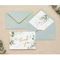 Heavy Duty Green Thank You Cards with Envelopes Greenery - 36 PK - 4x6 ...