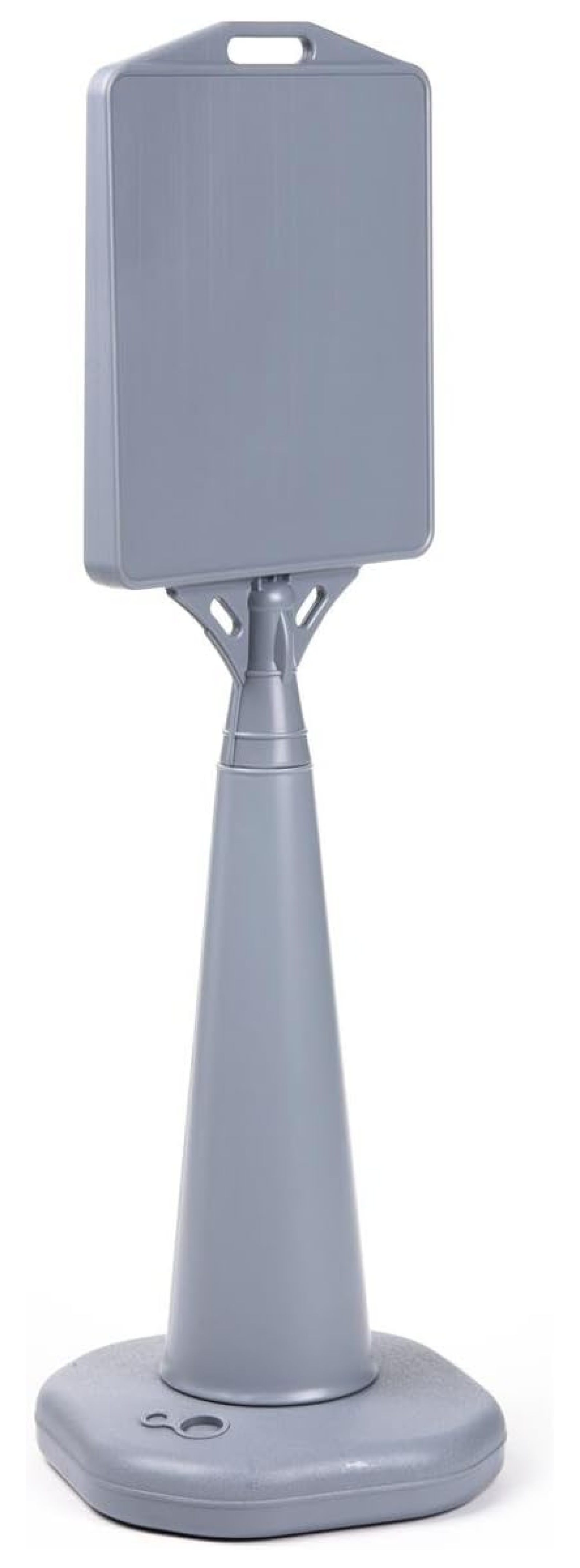 Heavy-Duty Grey Plastic Outdoor Cone Sign Holds 13 x 15-Inch Signs ...