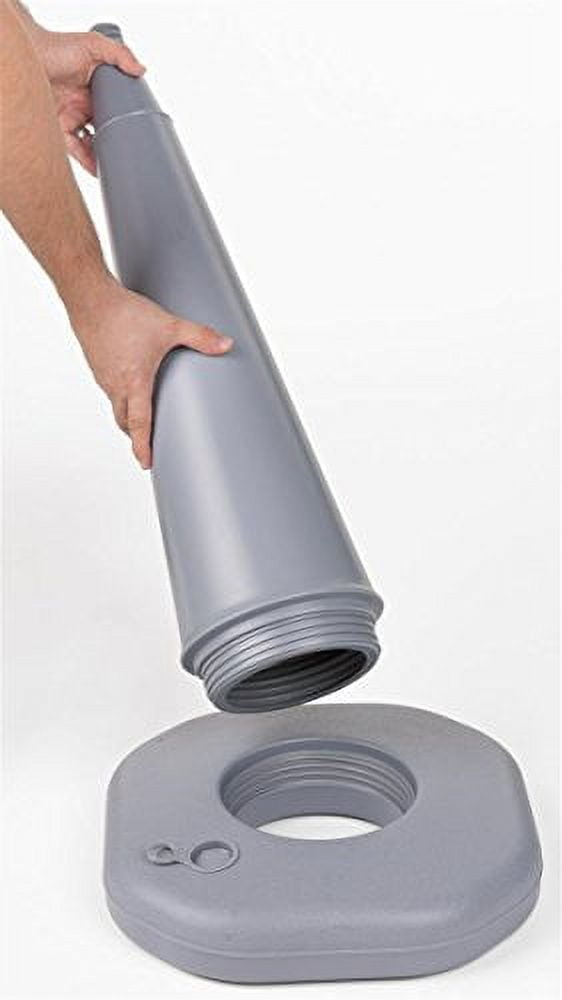 Heavy-Duty Grey Plastic Outdoor Cone Sign Holds 13 x 15-Inch Signs ...