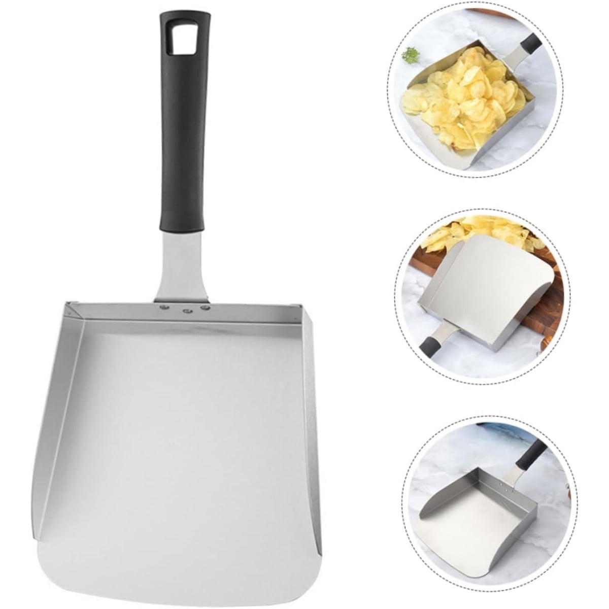 Heavy Duty Griddle Spatula,15.2x7.6x4.3In Stainless Steel Griddle Food ...