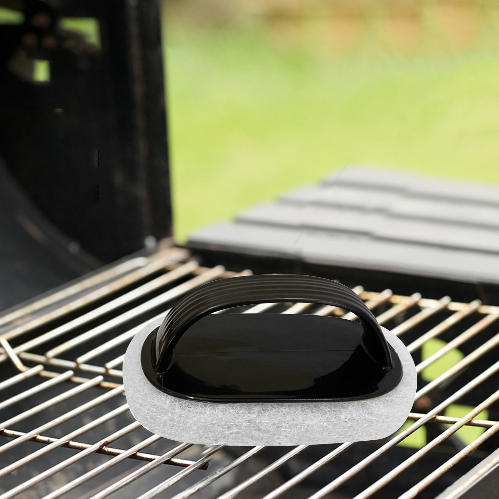 Heavy Duty Grill Cleaning Sponge Brush with Ergonomic Handle, Non ...