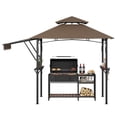 Heavy Duty Grill Gazebo 8x5 ft – Double-Tier Vented Canopy, Side Awning ...