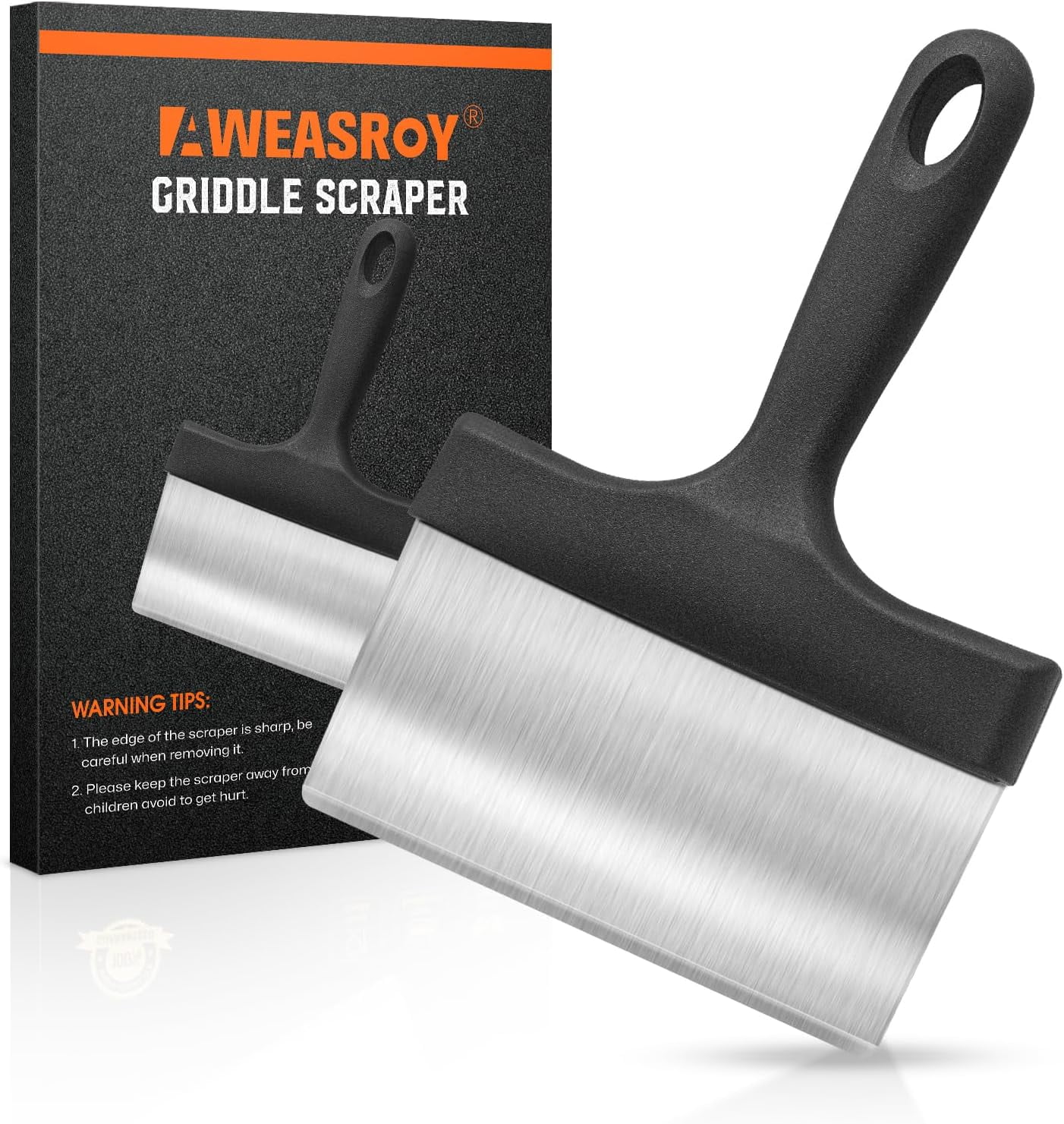 Heavy Duty Grill Scraper Stainless Steel Griddle Scraper with 5" Handle ...