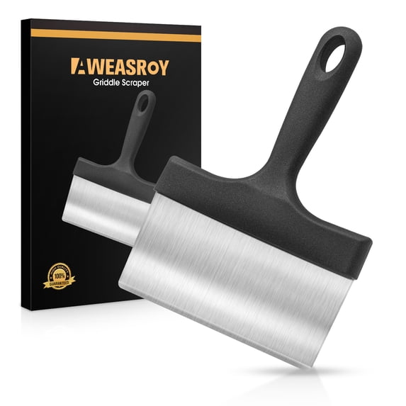 AWEASROY Heavy Duty Grill Scraper, Stainless Steel Griddle Scraper with ...