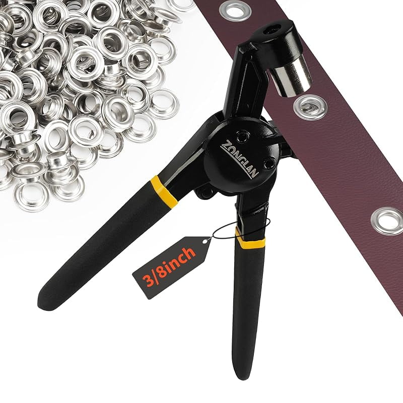 Heavy Duty Grommet Tool Kit with 1/2 Inch Die and 300 Sets of 12MM ...