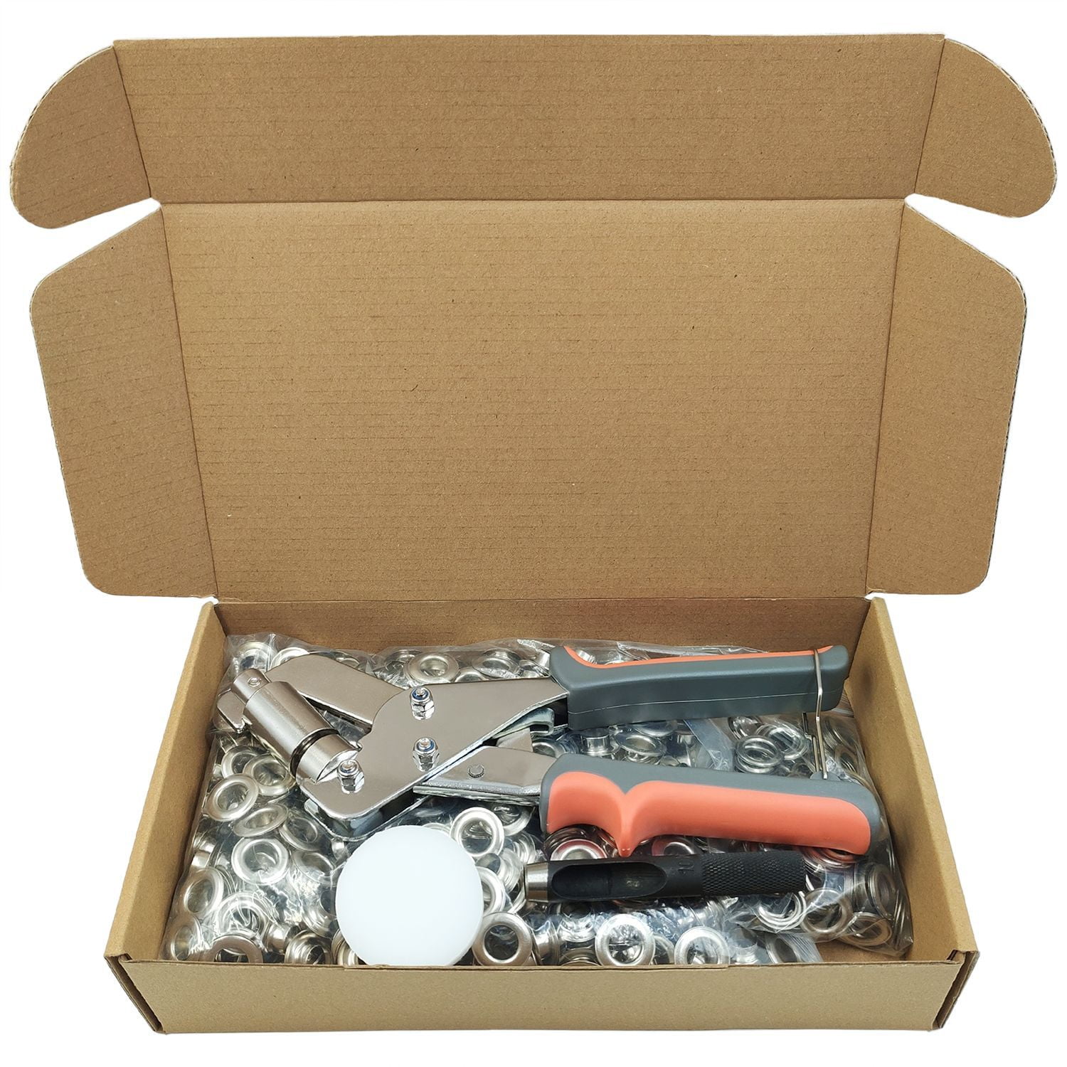 Heavy Duty Grommet Tool Kit, 500 pcs 10mm Grommets, Eyelet Tool, Press ...