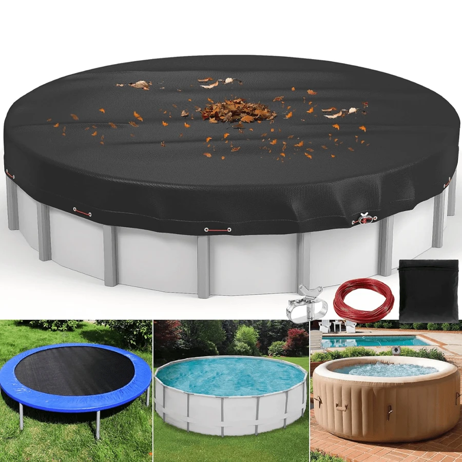 Heavy Duty Above Ground Round Pool Cover - For Above Ground Pools ...