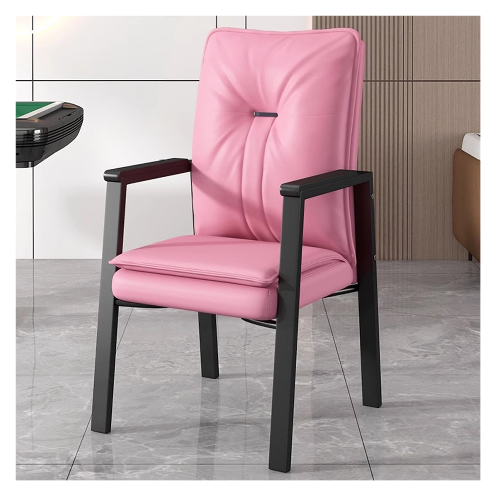 Heavy Duty Guest Chair with Padded Armrests,Leather Reception Chair ...