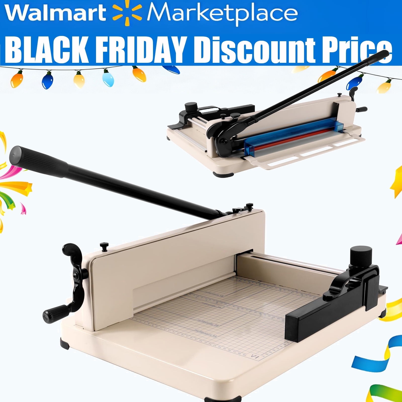 Heavy Duty Guillotine Paper Cutter, 400 Sheet Capacity Solid Steel ...