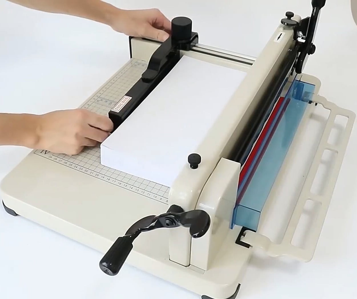 LINJI Large paper cutter 400 Sheet Capacity, Heavy-Duty Guillotine ...