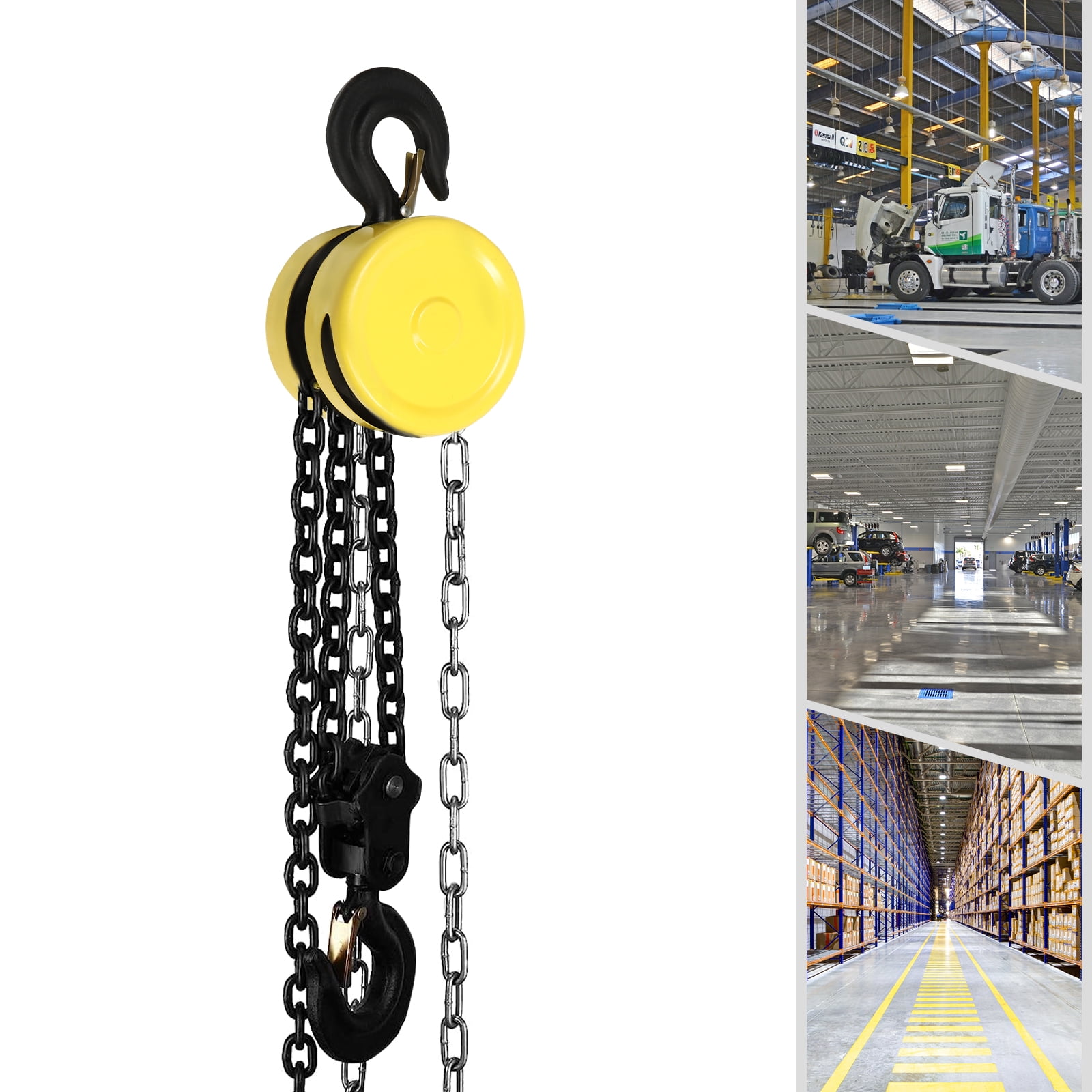Heavy-Duty Hand Chain Hoist with 2 Ton Load Capacity, Alloy Steel and ...