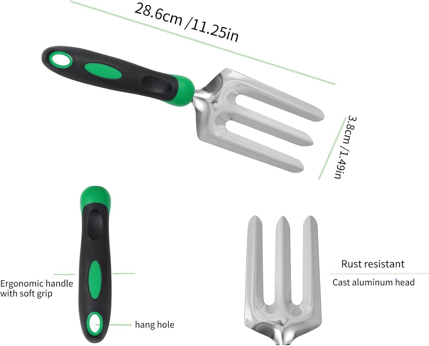 Heavy Duty Hand Cultivator for Soil Aeration and Planting - Ergonomic ...