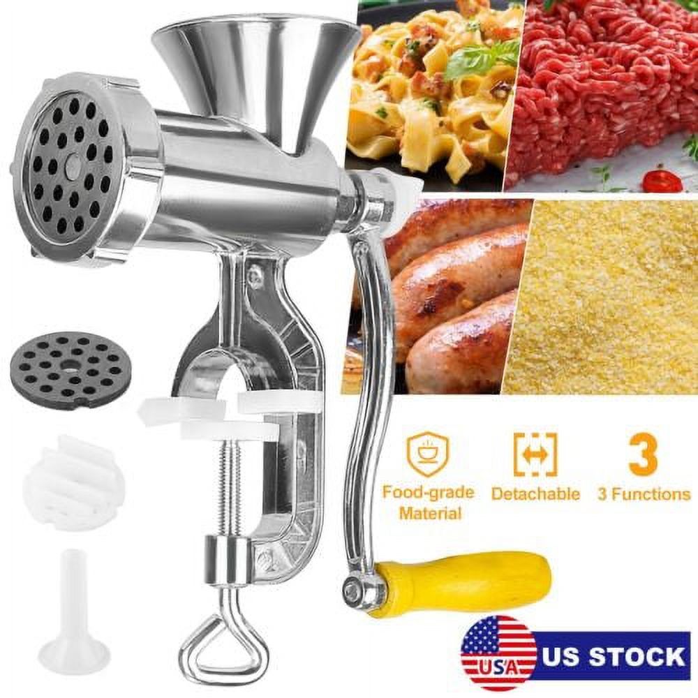 Heavy Duty Hand Manual Meat Grinder Mincer Sausage Maker Clamp-on ...
