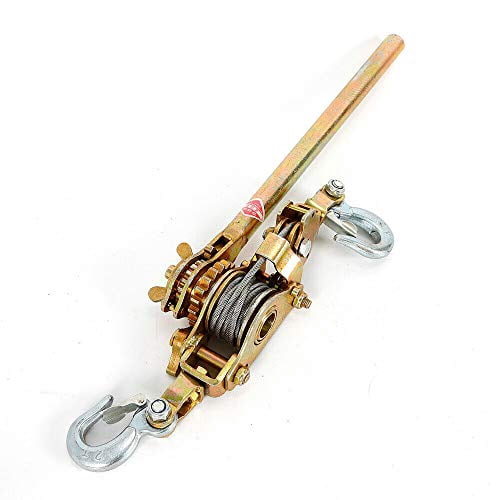 Heavy-Duty Hand Puller with Cable Rope 2 Ton Hand Puller Come Along ...