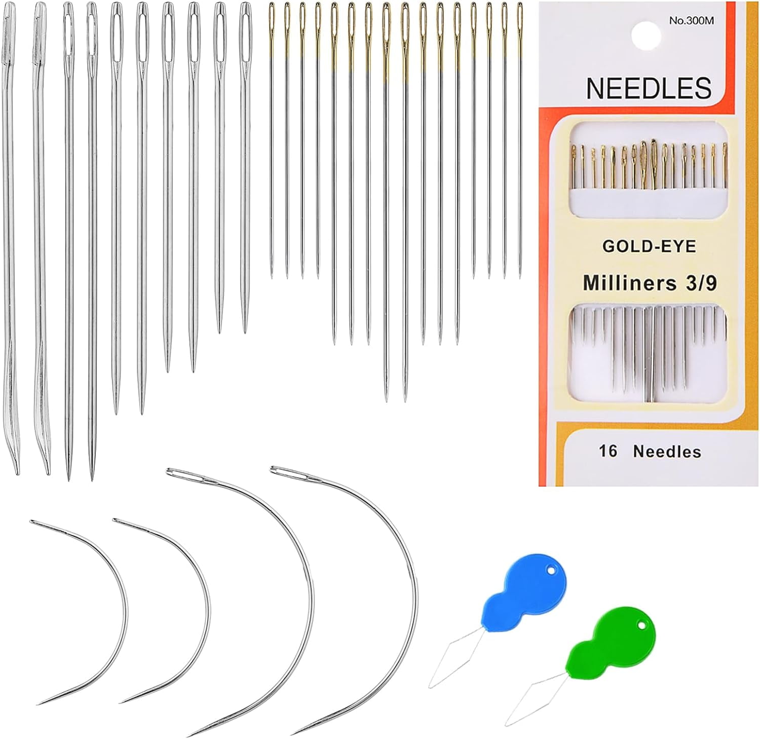 Heavy Duty Hand Sewing Needles Set, 14 Pcs Multifunction Needles with ...