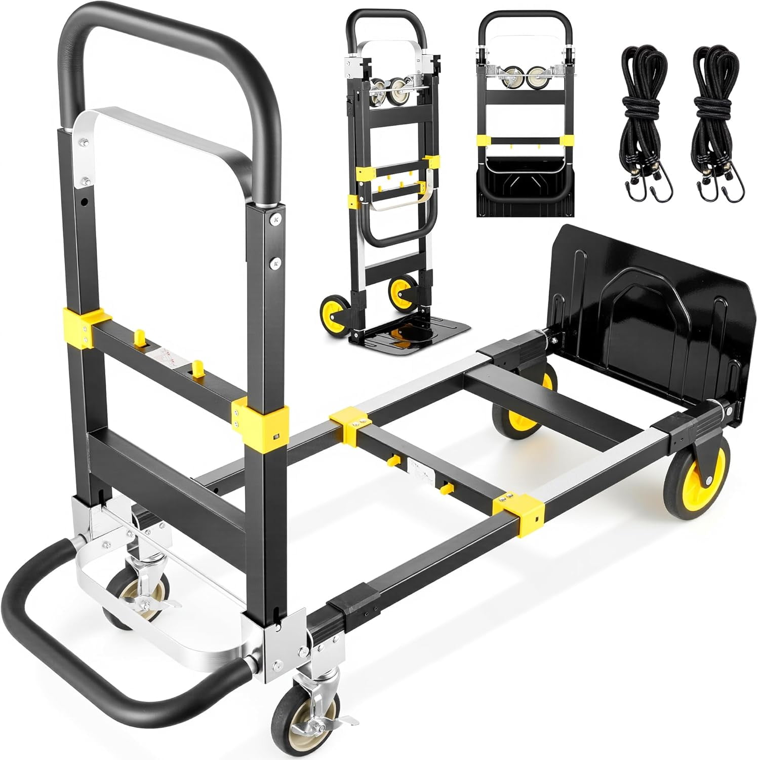 Heavy Duty Hand Truck Dolly 3-in-1, Convertible Hand Truck Steel 500 ...