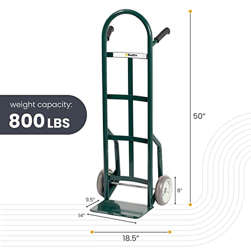 Heavy Duty Hand Truck with Double-Grip Handle - Steel Dolly Cart for ...