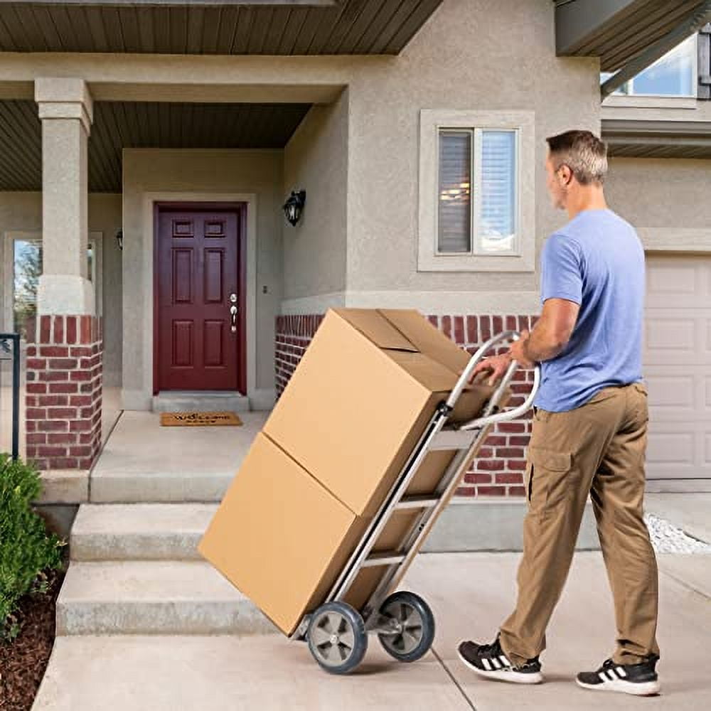 Heavy Duty Hand Truck with Vertical Loop Handle - Aluminum Dolly Cart ...