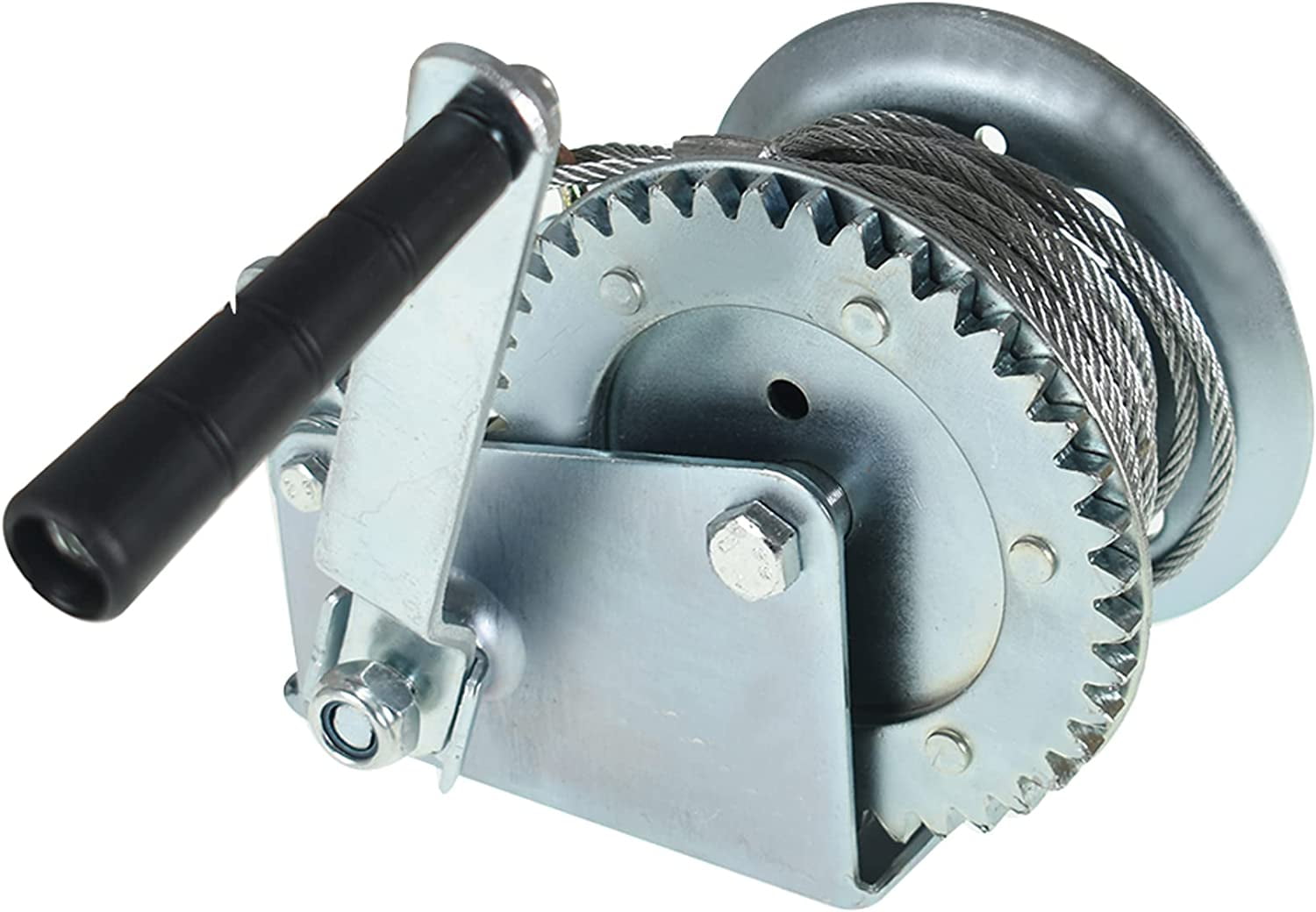 Heavy Duty Hand Winch 1200lbs Two-Way Adjustable Boat Trailer Winch ...