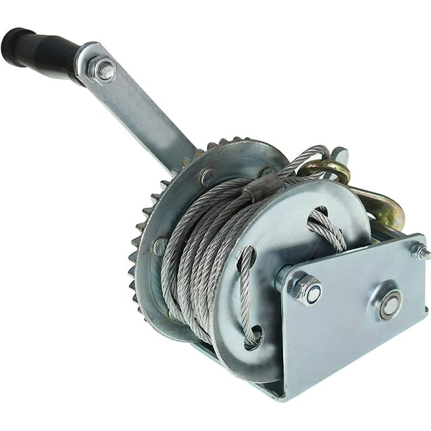 Heavy Duty Hand Winch 1500lbs Two-Way Adjustable Boat Trailer Winch ...
