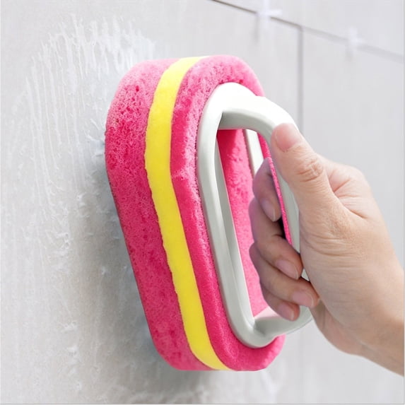 Heavy Duty Handled Scrub Brush Multipurpose Shower Sponge For Bathtub ...
