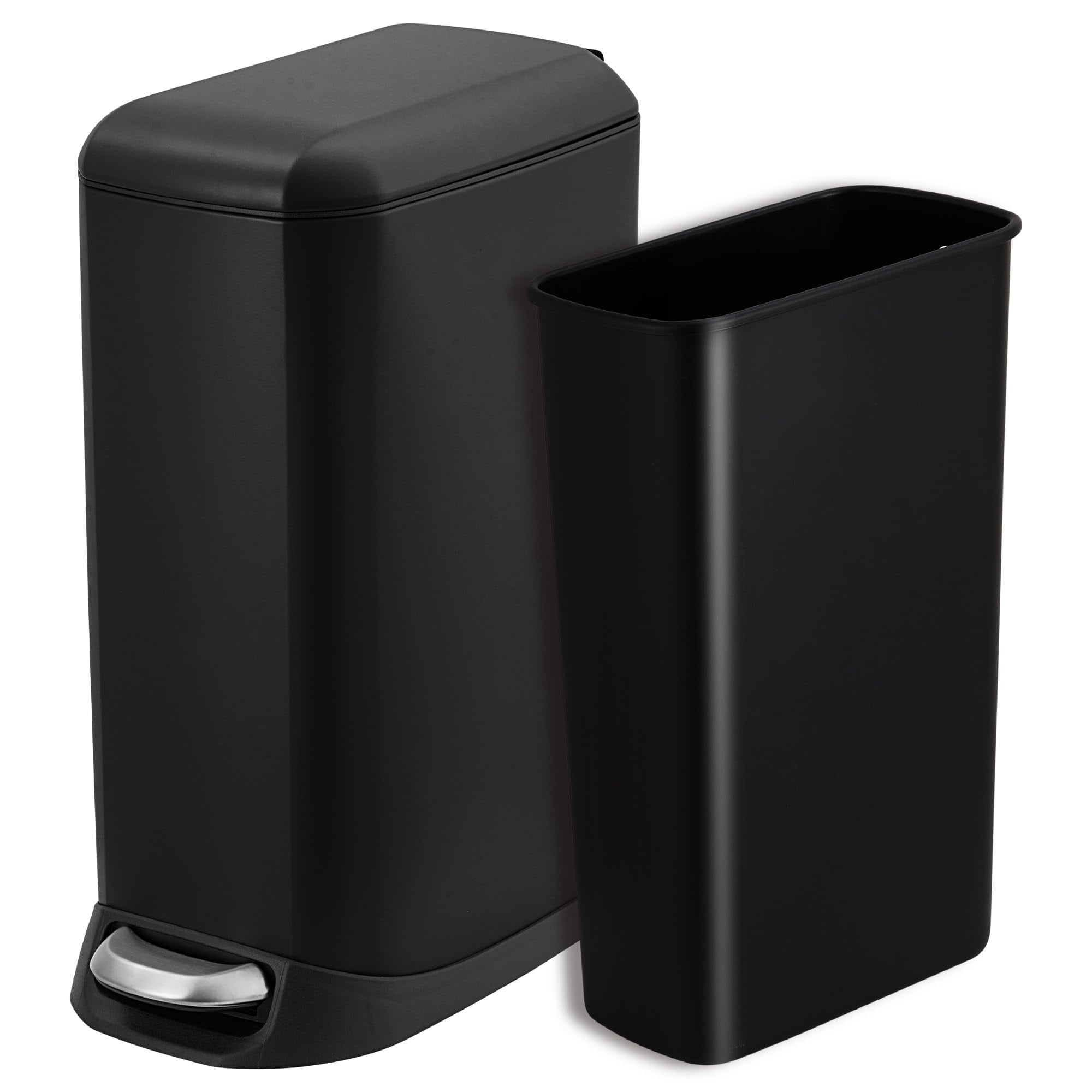 Heavy Duty Hands-Free Stainless Steel Commercial/Kitchen Step Trash Can ...