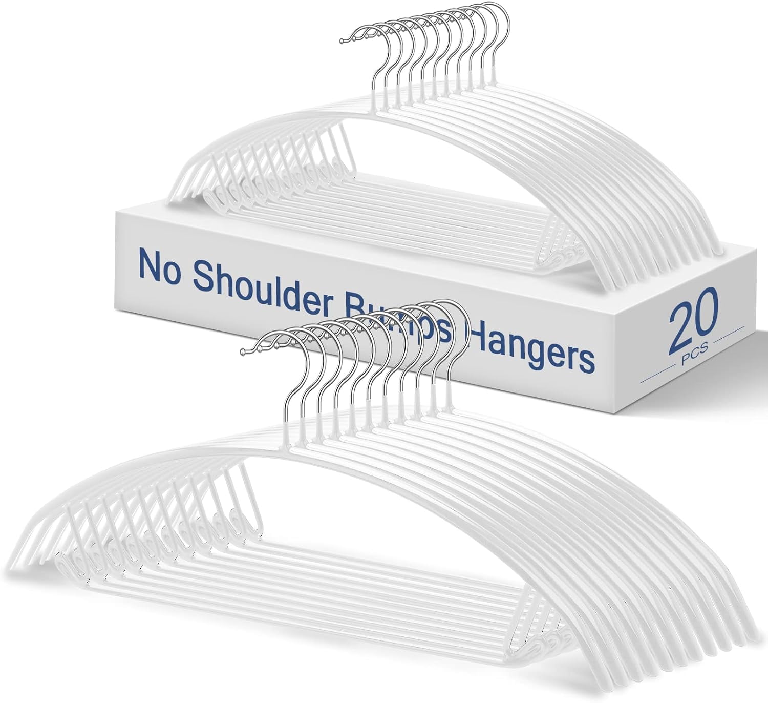 Heavy Duty Hangers - Non-Slip Rubber Coating Contour Metal Hangers for ...
