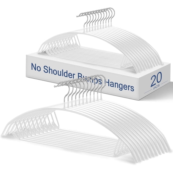 Heavy Duty Hangers - Non-Slip Rubber Coating Contour Metal Hangers for ...