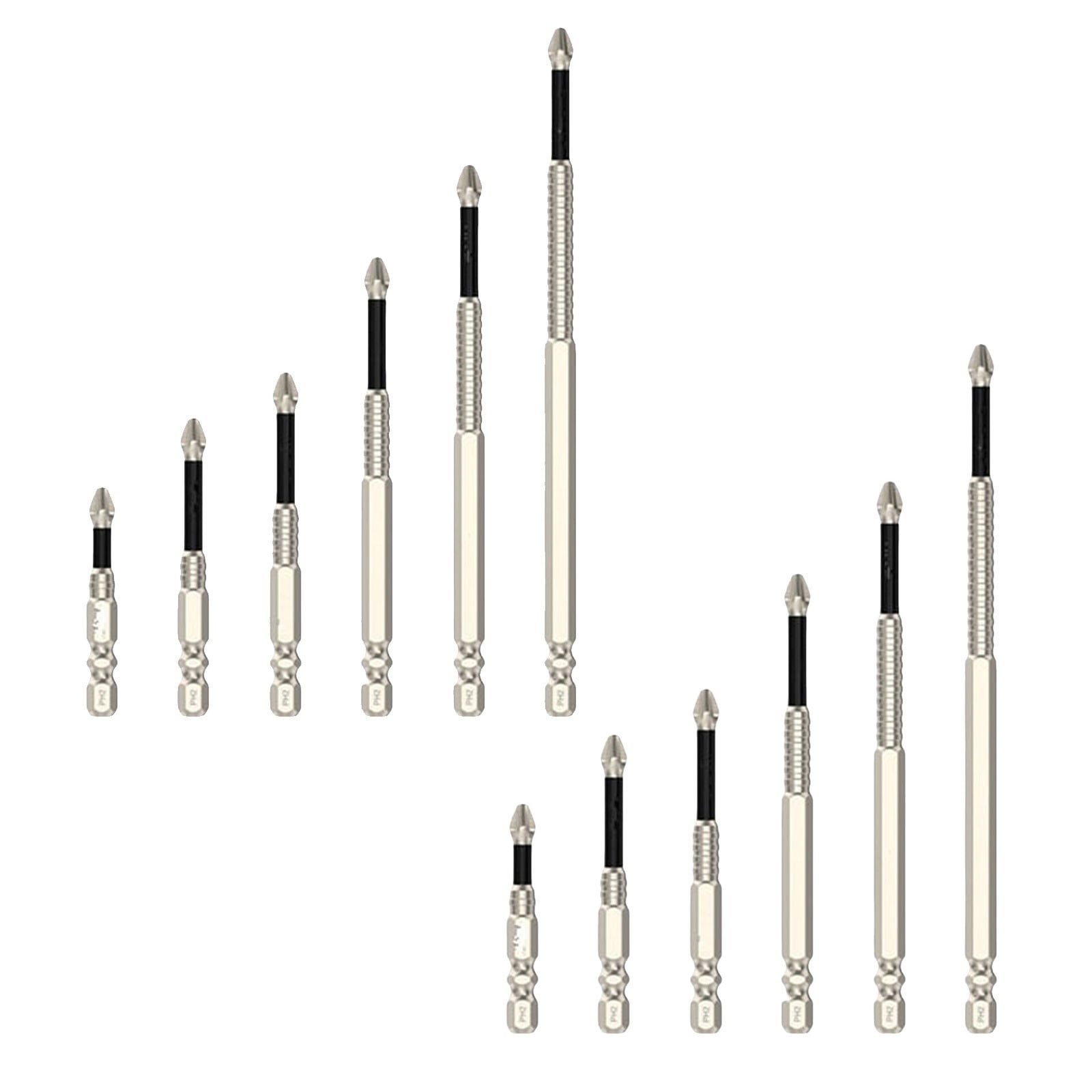 Heavy Duty Hex Electric Screwdriver Bit Set Super Hard Steel Threaded ...