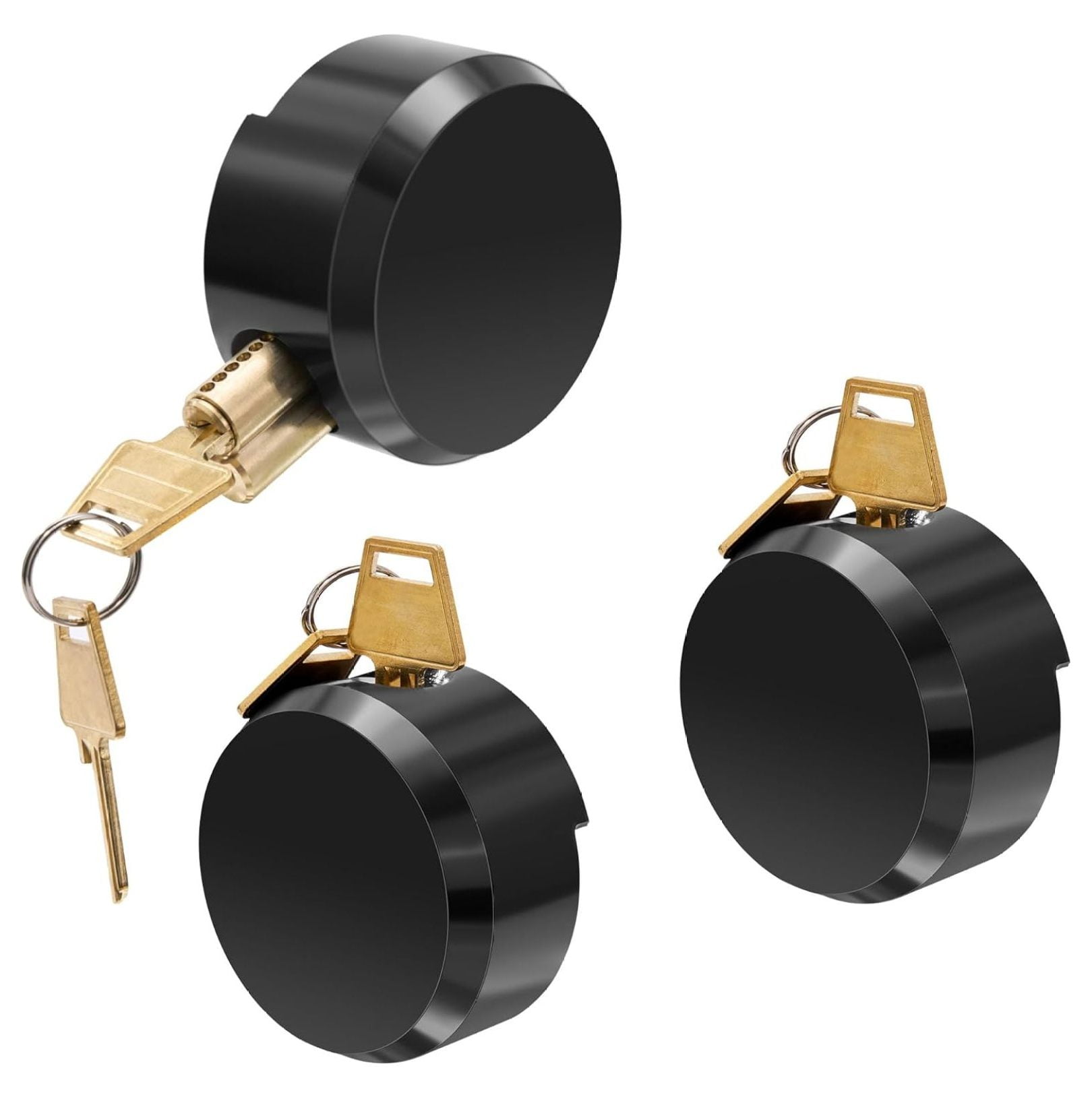 Heavy Duty Hidden Shackle Puck Lock, Hidden Shackle Padlocks Keyed ...