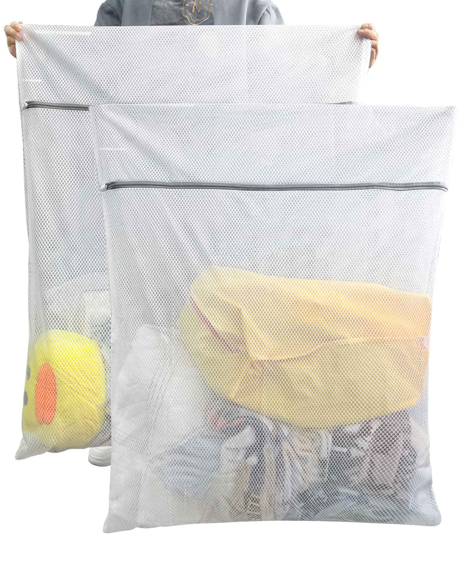 Heavy Duty Honeycomb Mesh Laundry Bags 2 Pack, Extra Large 35x43.3 Inch ...
