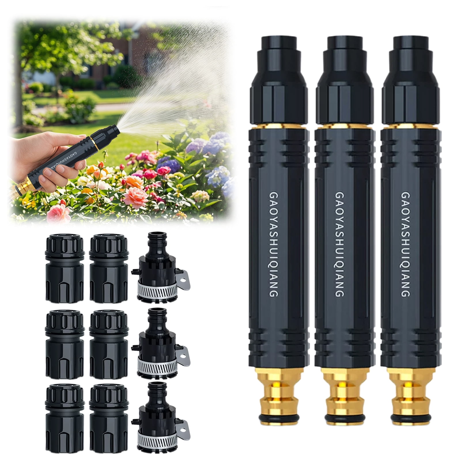 Heavy Duty Hose Nozzle, High Pressure Garden Watering Sprayer for Car ...