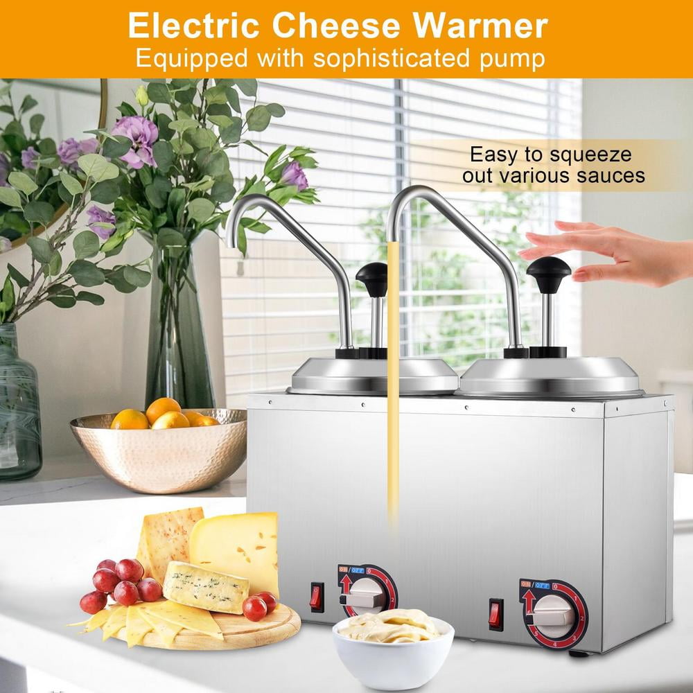 Heavy-Duty Hot Fudge Warmer Machine - Dual Pump Dispenser with Smart ...