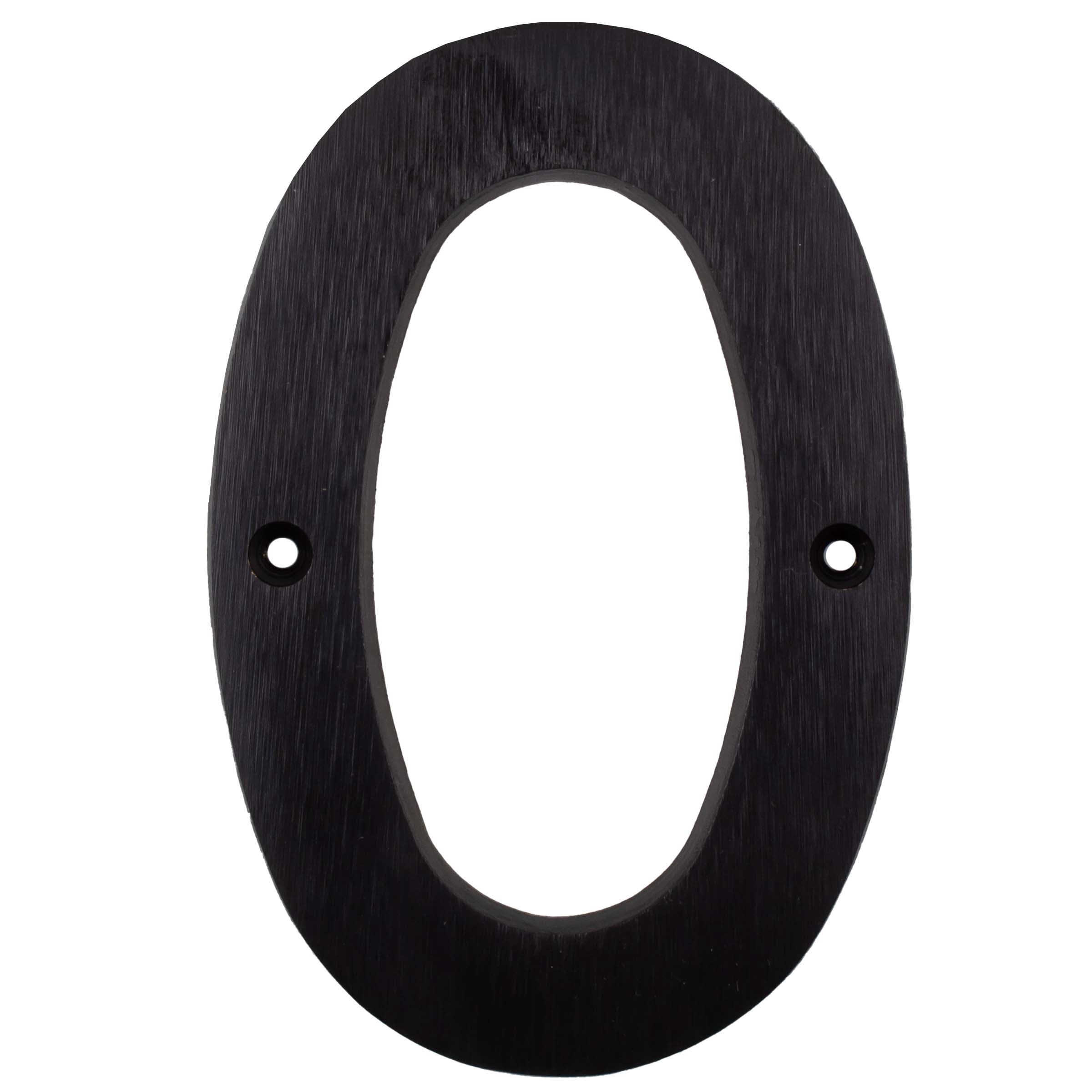 Heavy-Duty House Numbers, #0, 4 Inches, Matte Black by Stone Harbor ...
