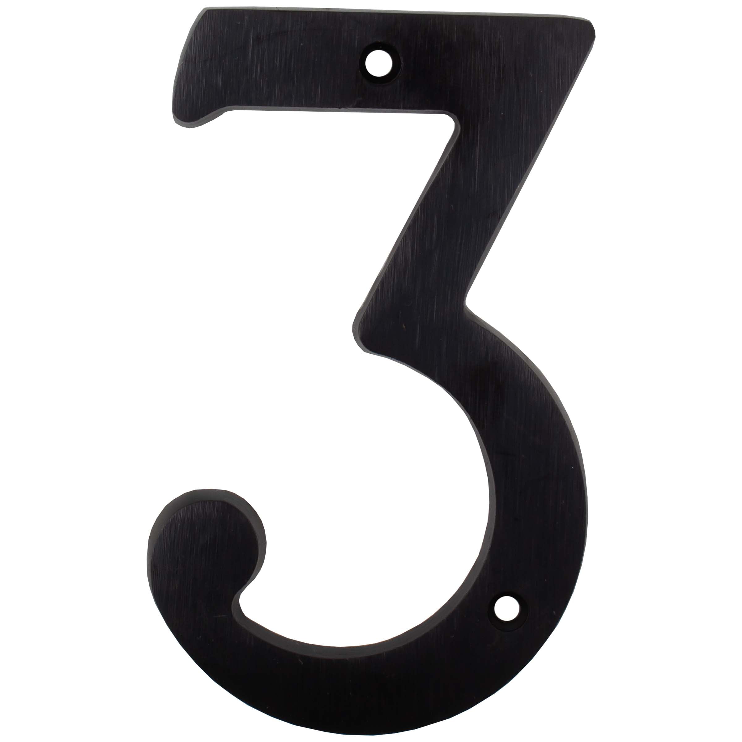 Heavy-Duty House Numbers, #3, 4 Inches, Matte Black by Stone Harbor ...