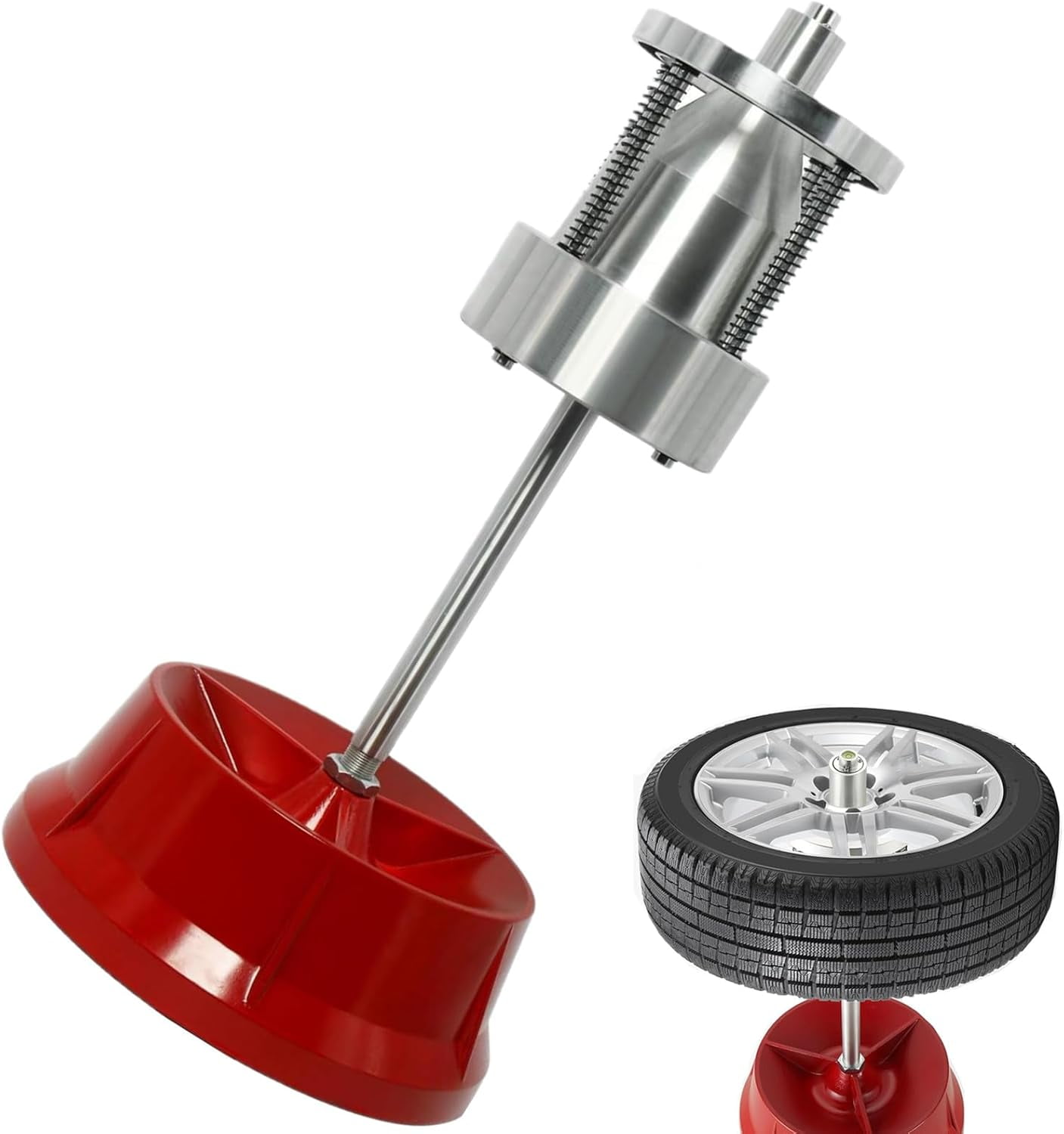 Heavy Duty Hubs Wheel Balancer W/Bubble Level Portable Tire Balancer ...