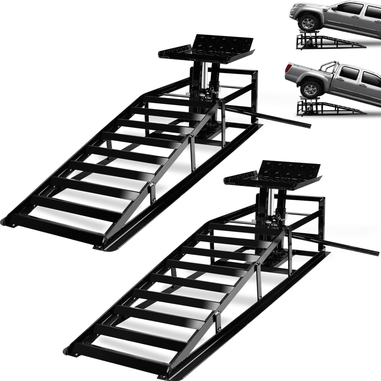 Heavy-Duty Hydraulic Car Ramps,Vehicle Ramps with 5T / 10000lbs Load ...