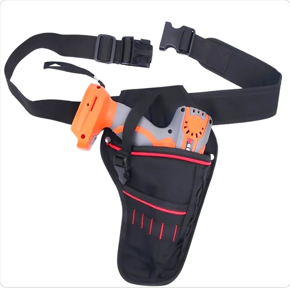 Heavy-Duty Impact Driver Drill Holster w/Multiple Tool Loops and Angled ...