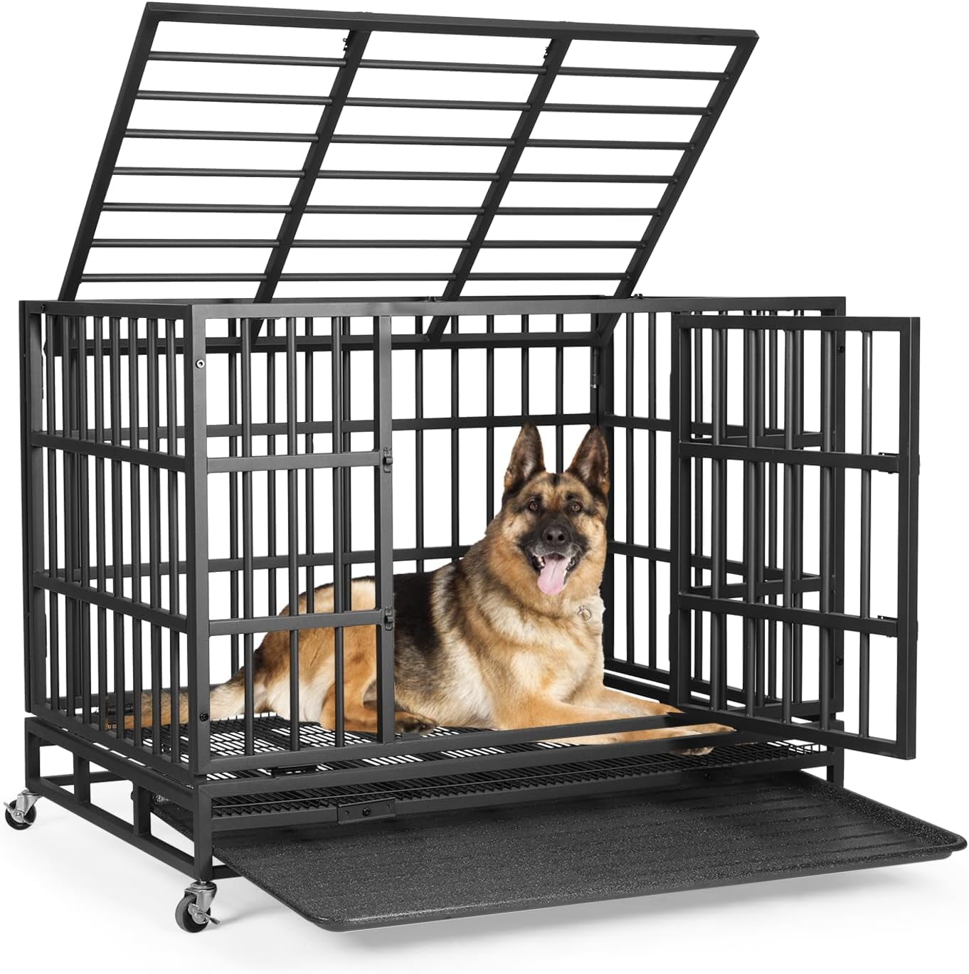 Heavy Duty Indestructible Dog Crate – High Anxiety Dog Crate, Escape ...