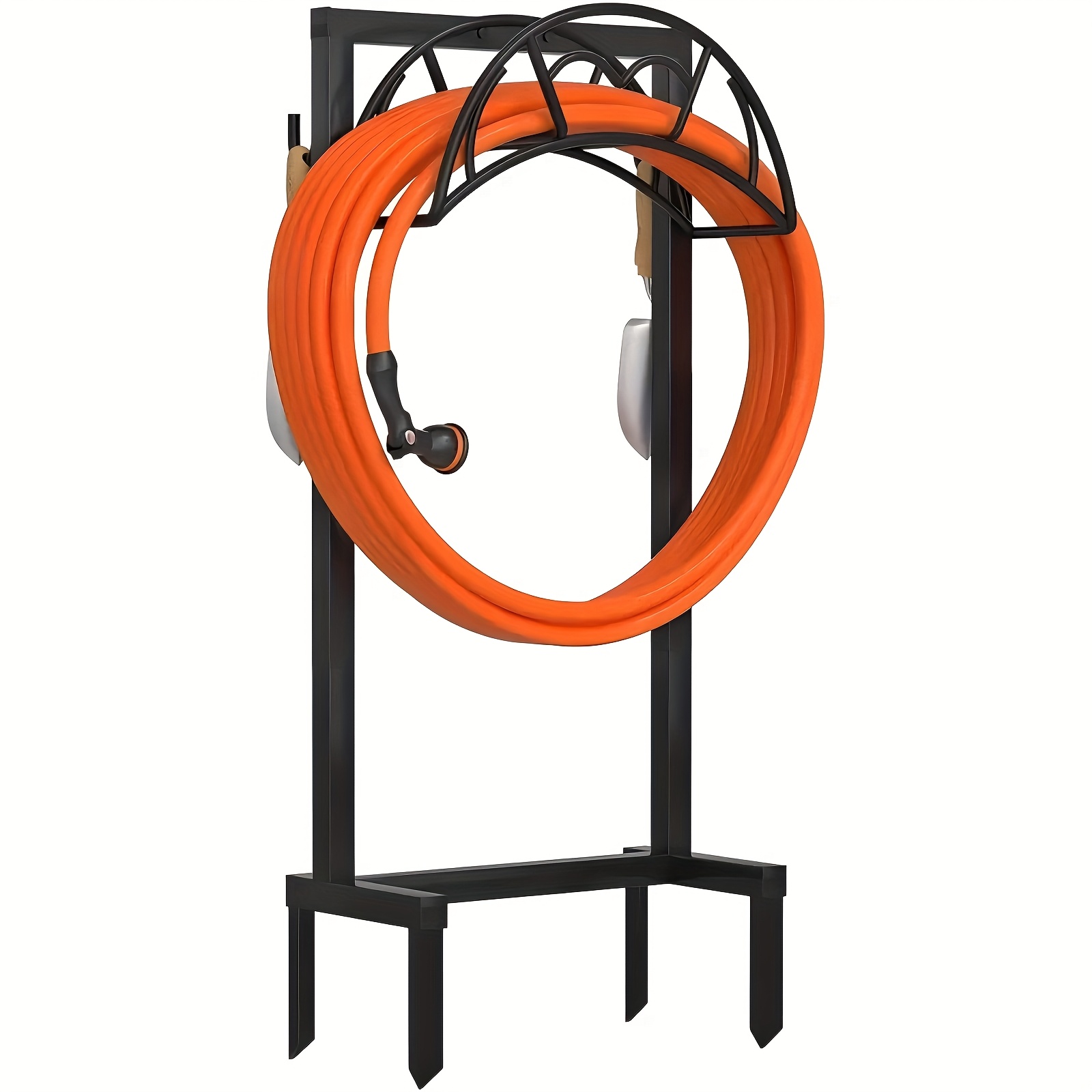 Heavy-Duty Industrial Grade - Freestanding Outdoor Hose Reel - 4-Anchor ...