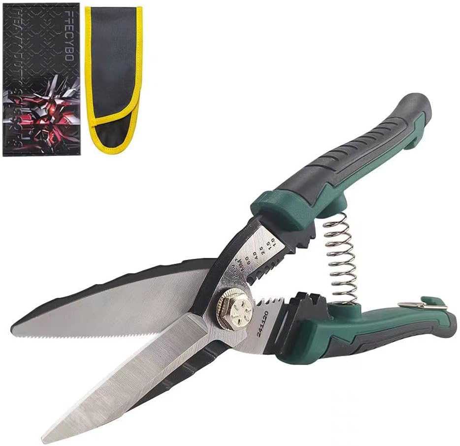 Heavy Duty Industrial Scissors 8.5'', Electrician Scissors with Finely ...
