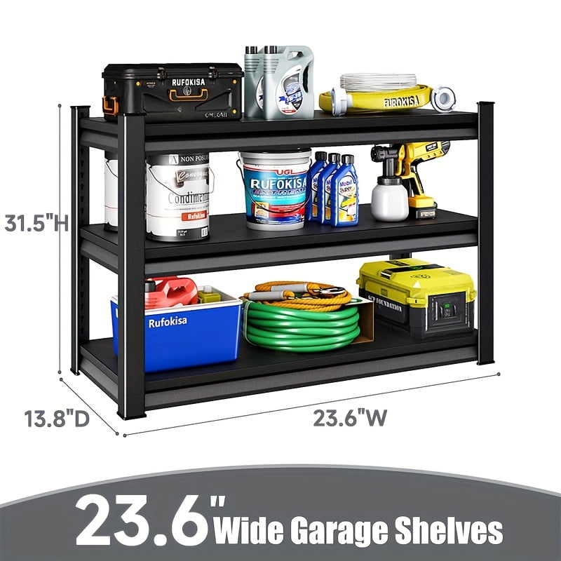 Heavy Duty Industrial Shelving Unit - 1680lb Capacity Metal Storage ...