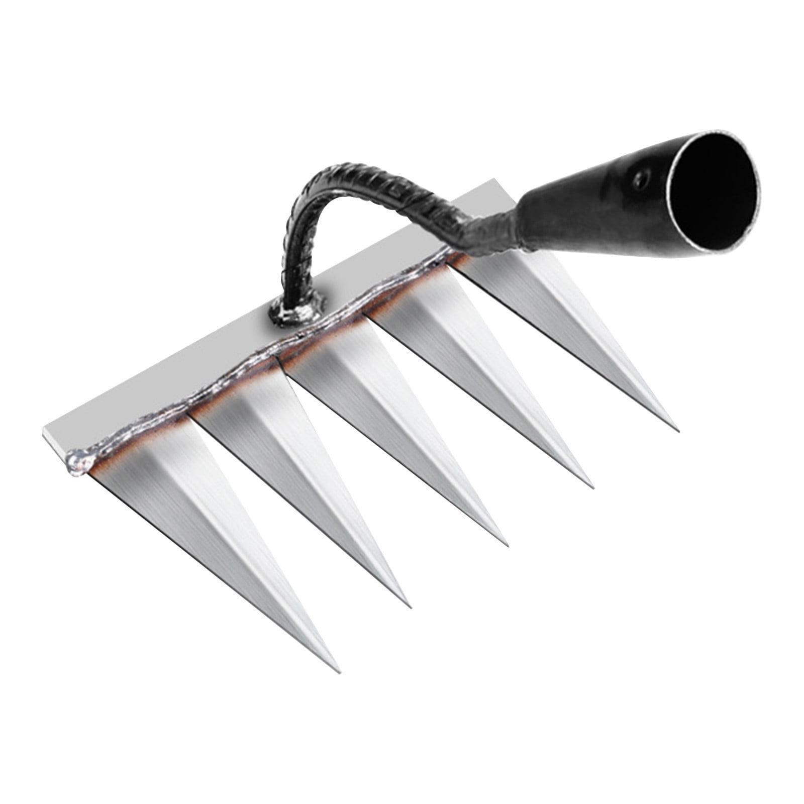 Heavy Duty Iron Rake for Gardening and Weeding - 4/5/6/7 Toothed Steel ...