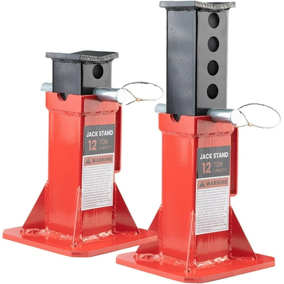Heavy-Duty Jack Stands for Trucks,11''-18'' Adjustable Height, 12 Ton ...