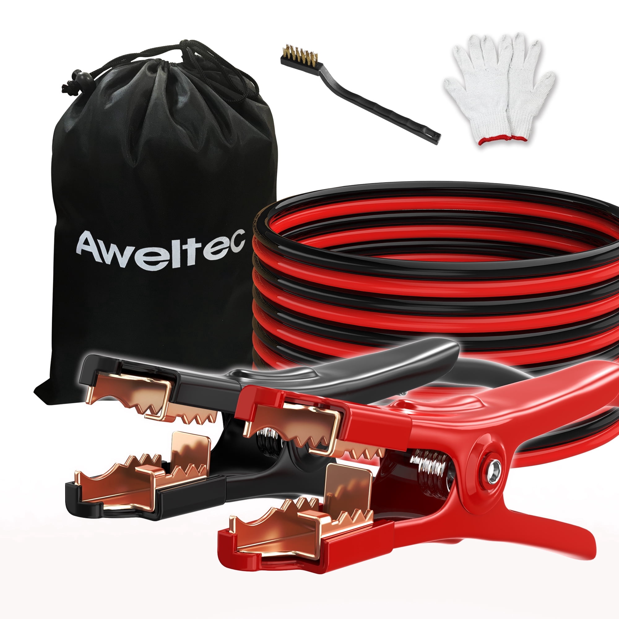 AWELTEC Automotive Jumper Cables ,Heavy Duty 4 Gauge 20 Feet Booster ...