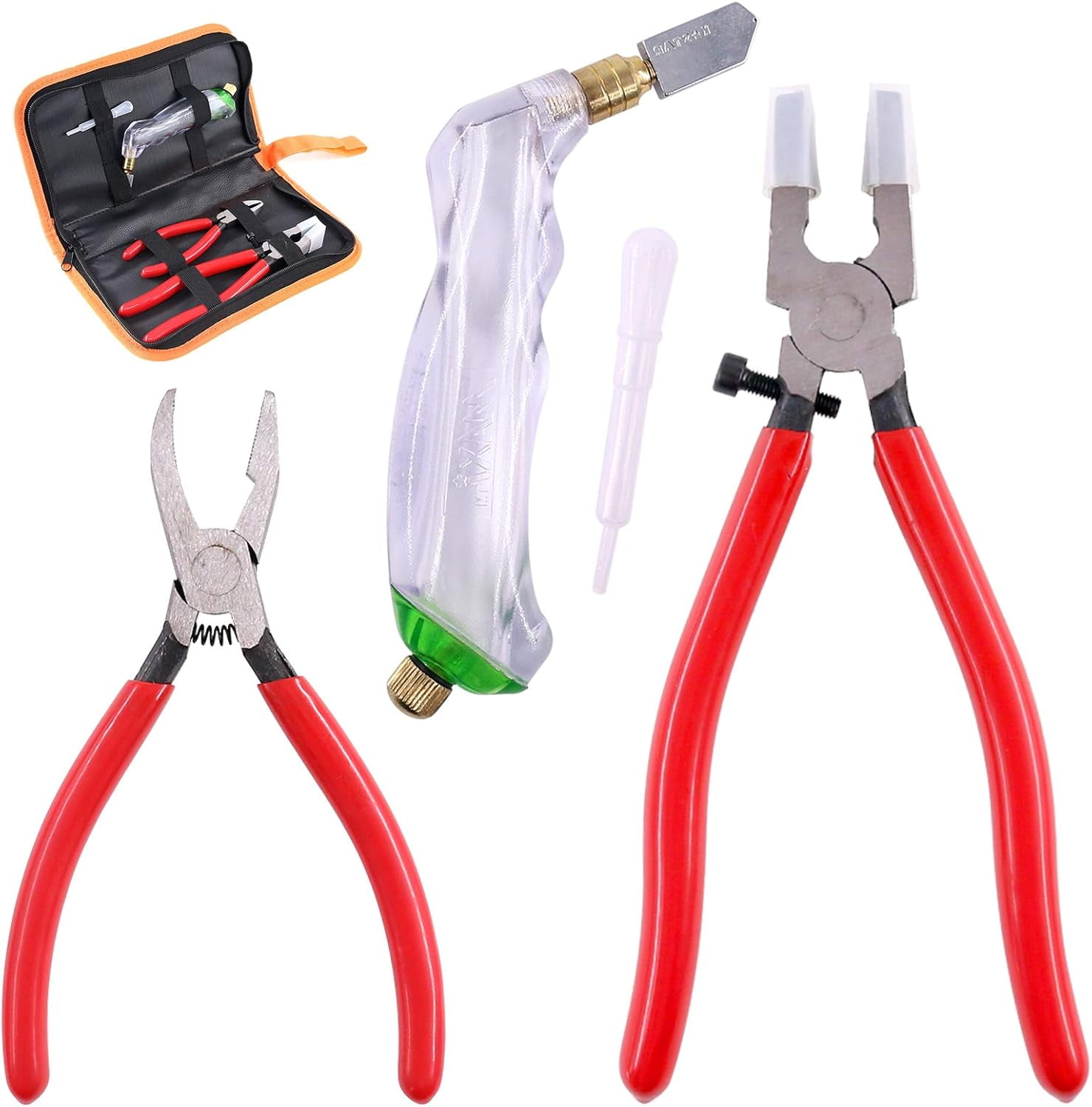 Heavy Duty Key Fob Pliers Tool, Metal Glass Running Pliers with Curved ...