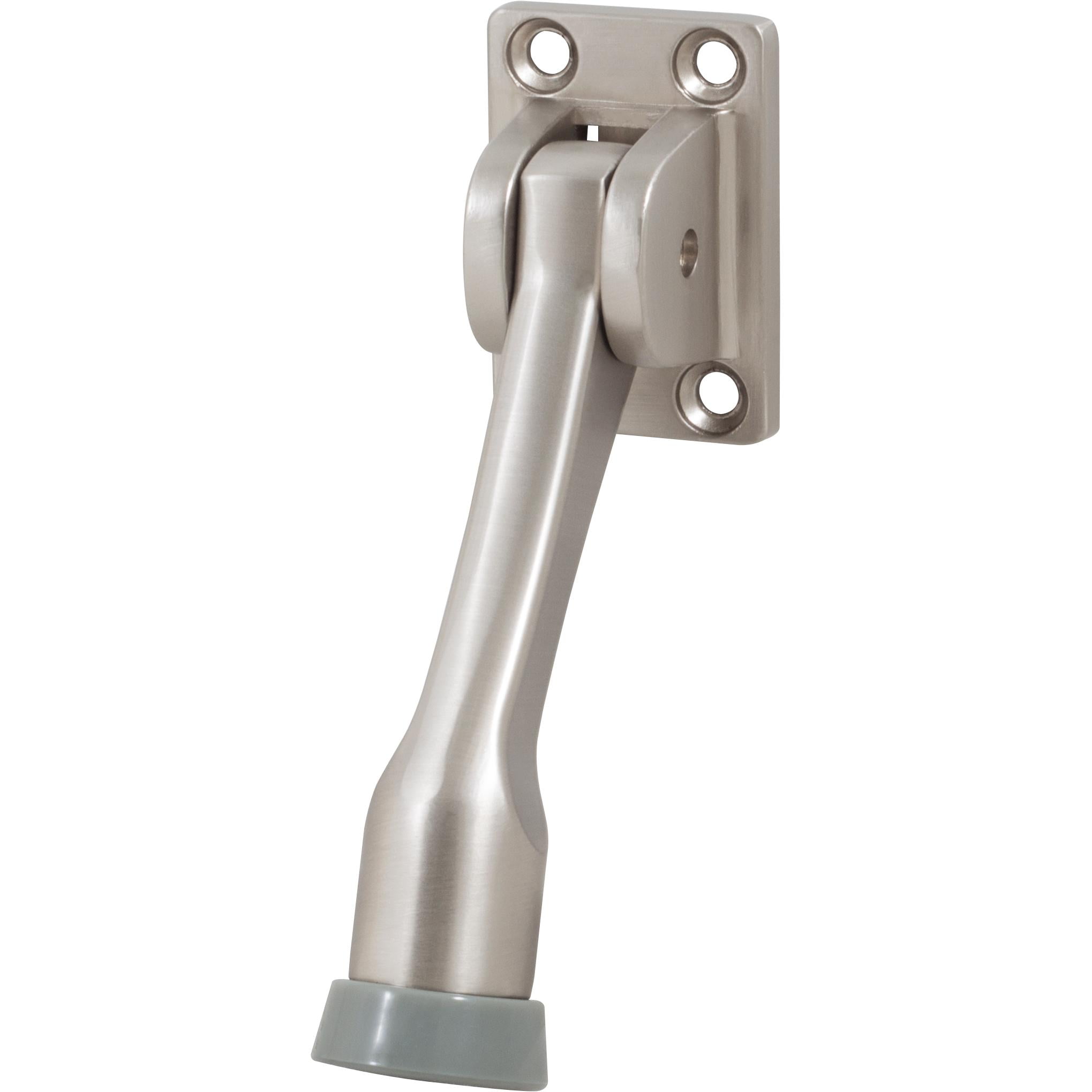 Heavy-Duty Kick-Down Stop with 4 Screws, 4 Inches, Satin Nickel by ...