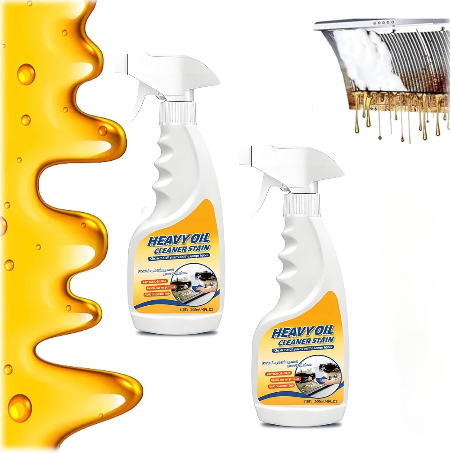 Heavy-Duty Kitchen Degreaser Foam Cleaner, 240ml Kitchen Degreaser Foam ...